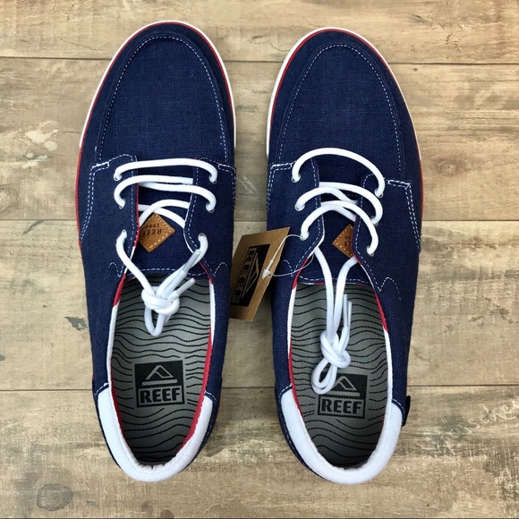 Reef | Shoes | Reef Deckhand 3 Tx Navy Americana Mens Boat Shoes | Poshmark
